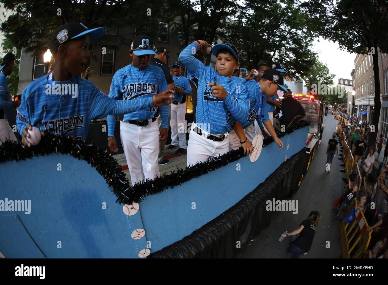 The Regional Champion Little League team from , ride in the Little ...