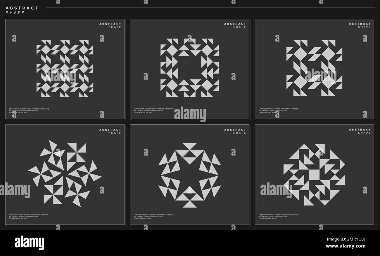 Triangle logo design set Stock Vector Images - Alamy