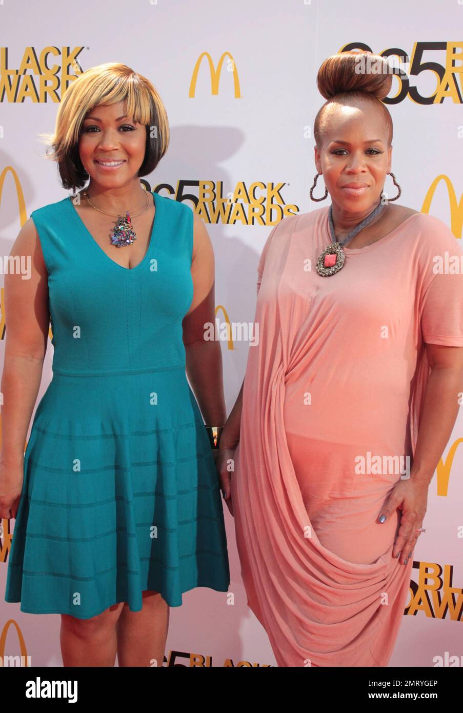 C The gospel duo Mary Mary pose on the red carpet prior to the McDonald ...