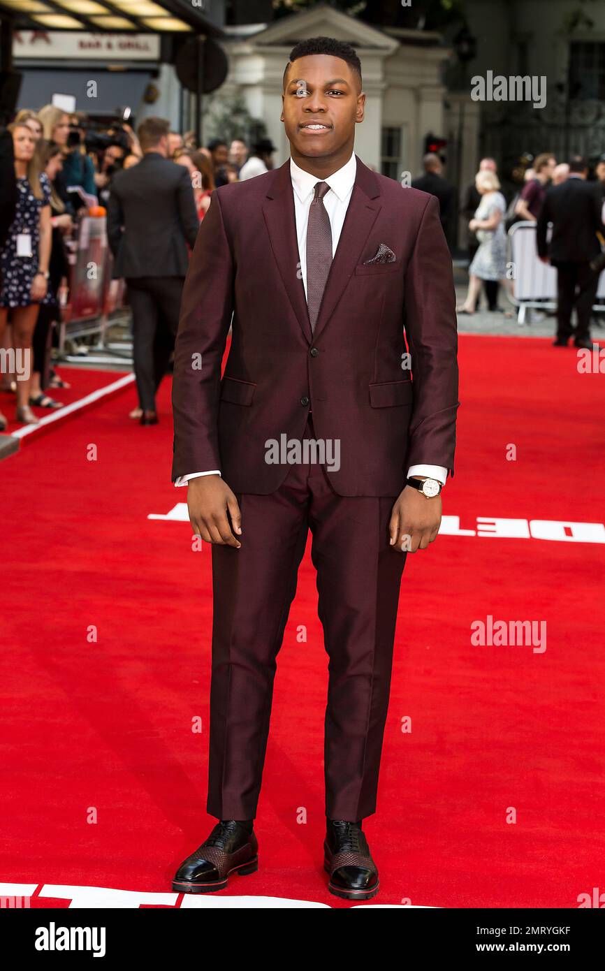 Actor John Boyega poses for photographers on arrival at the premiere of ...
