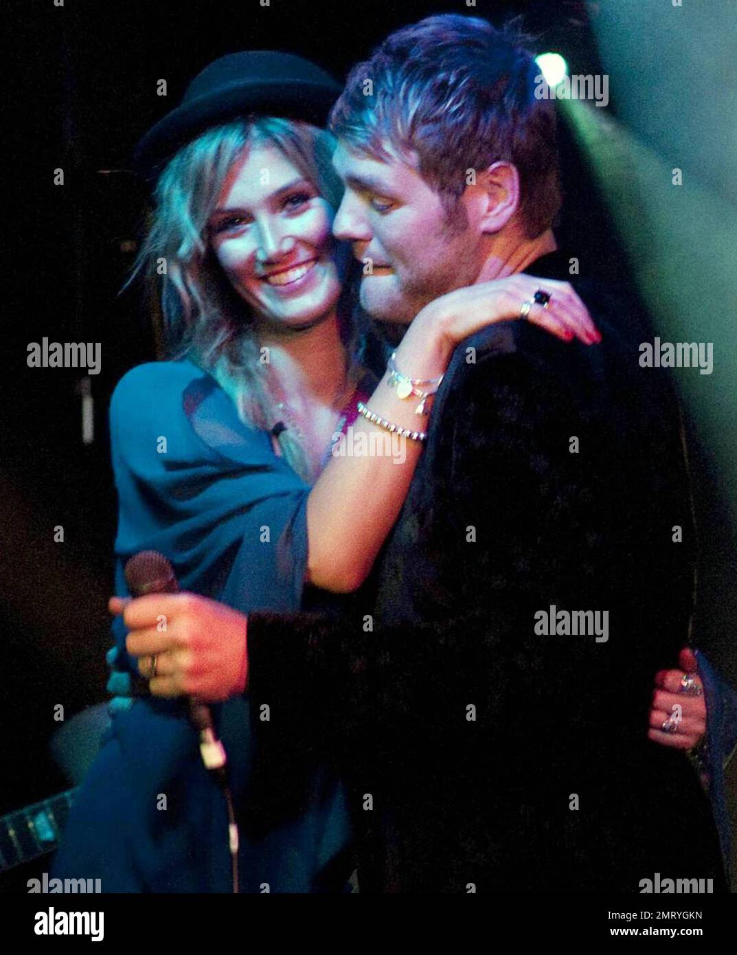 Irish singer Brian McFadden performs a duet live with fiancee ...