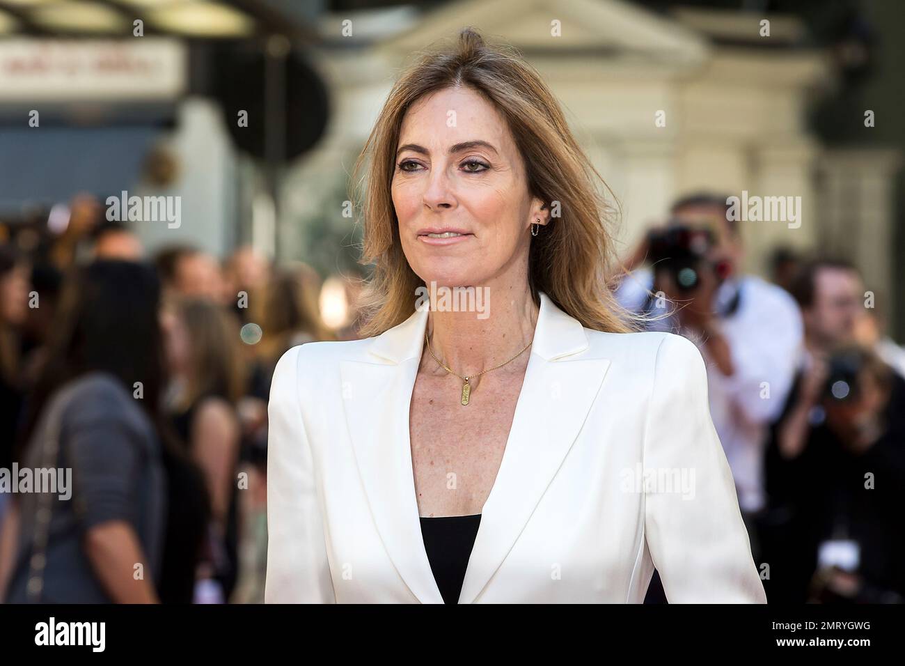 Director Kathryn Bigelow poses for photographers on arrival at the ...