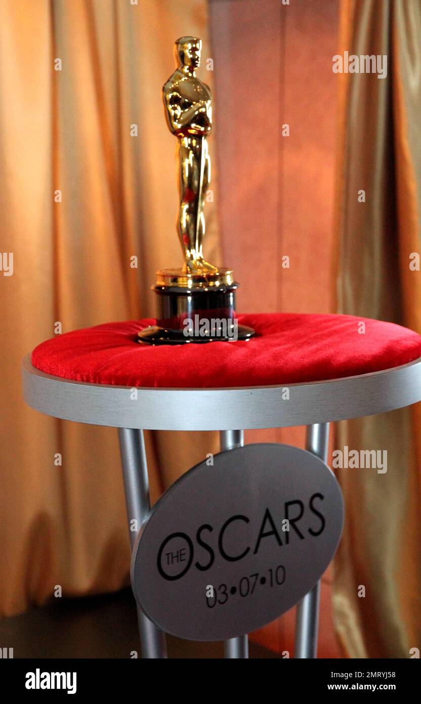 An Oscar staue on display at the Time Warner Center during the Academy ...
