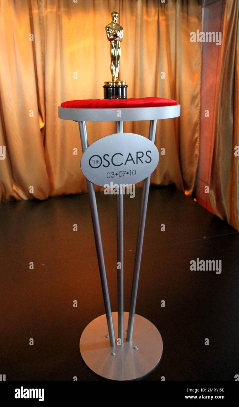 An Oscar staue on display at the Time Warner Center during the Academy ...