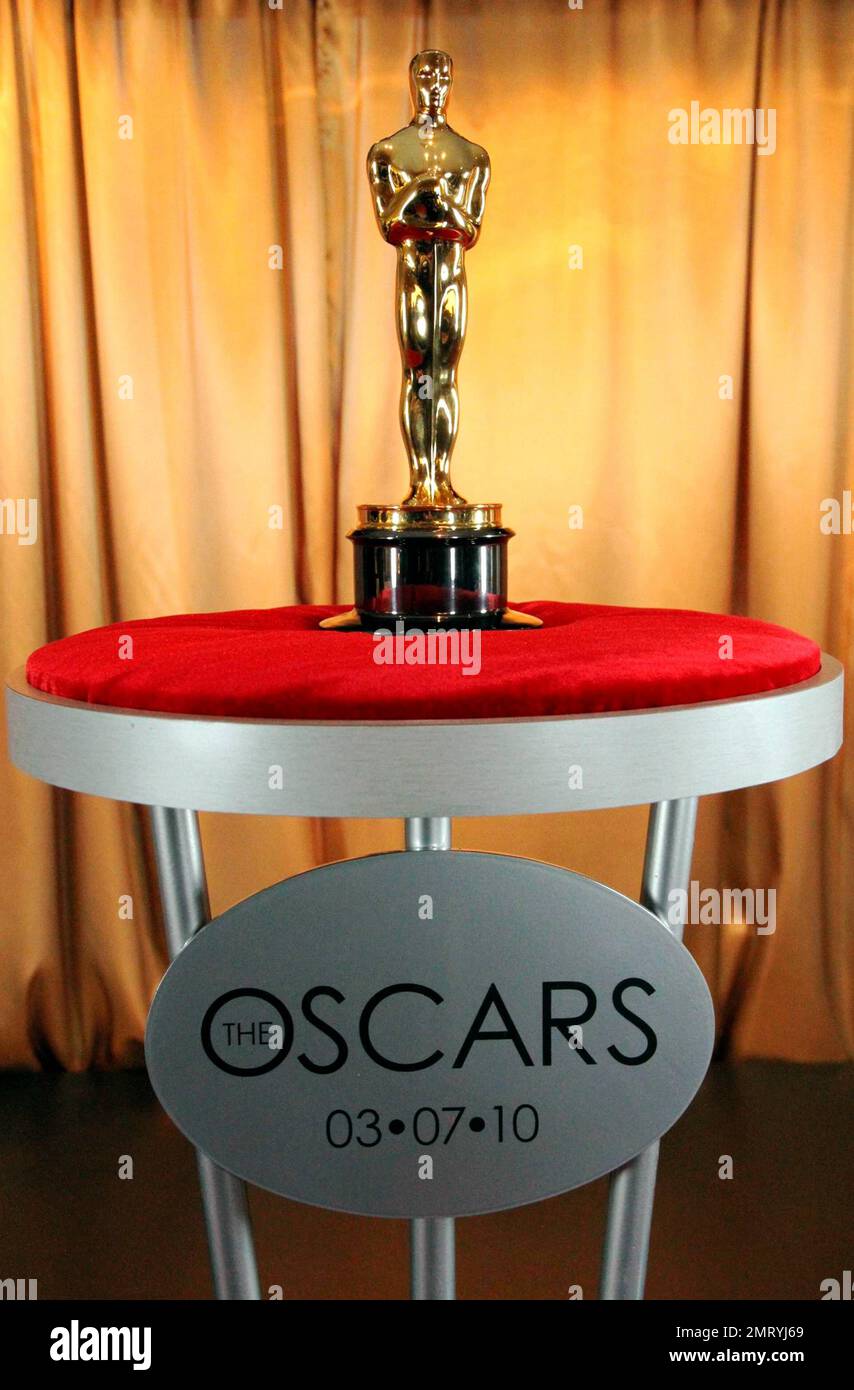 An Oscar staue on display at the Time Warner Center during the Academy ...