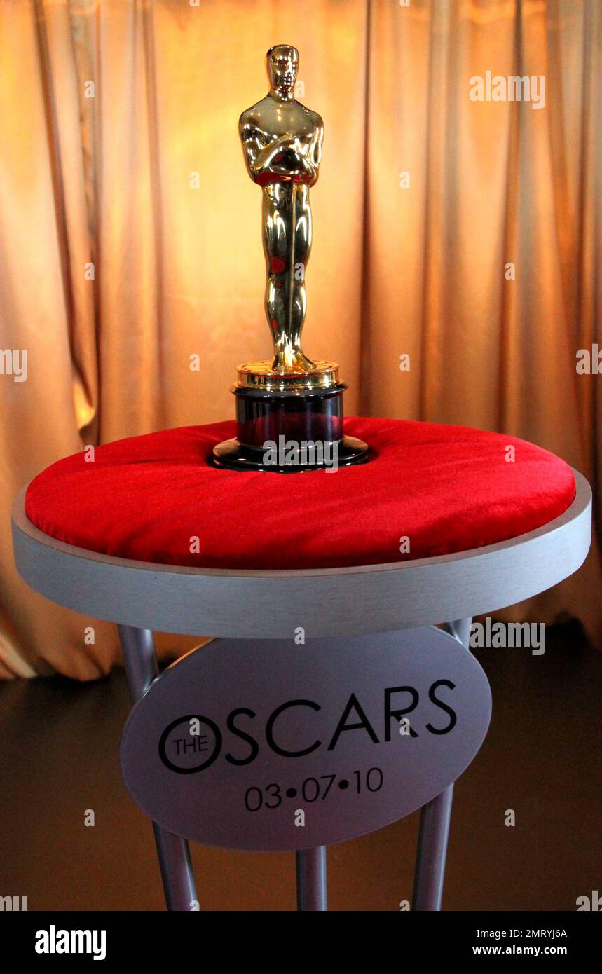 An Oscar staue on display at the Time Warner Center during the Academy ...