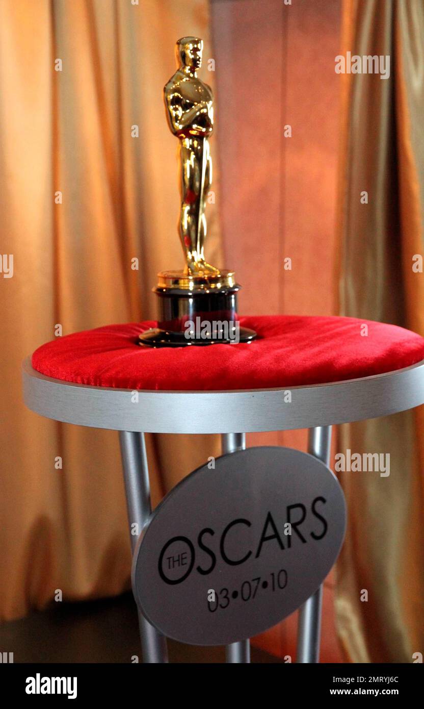 An Oscar staue on display at the Time Warner Center during the Academy ...