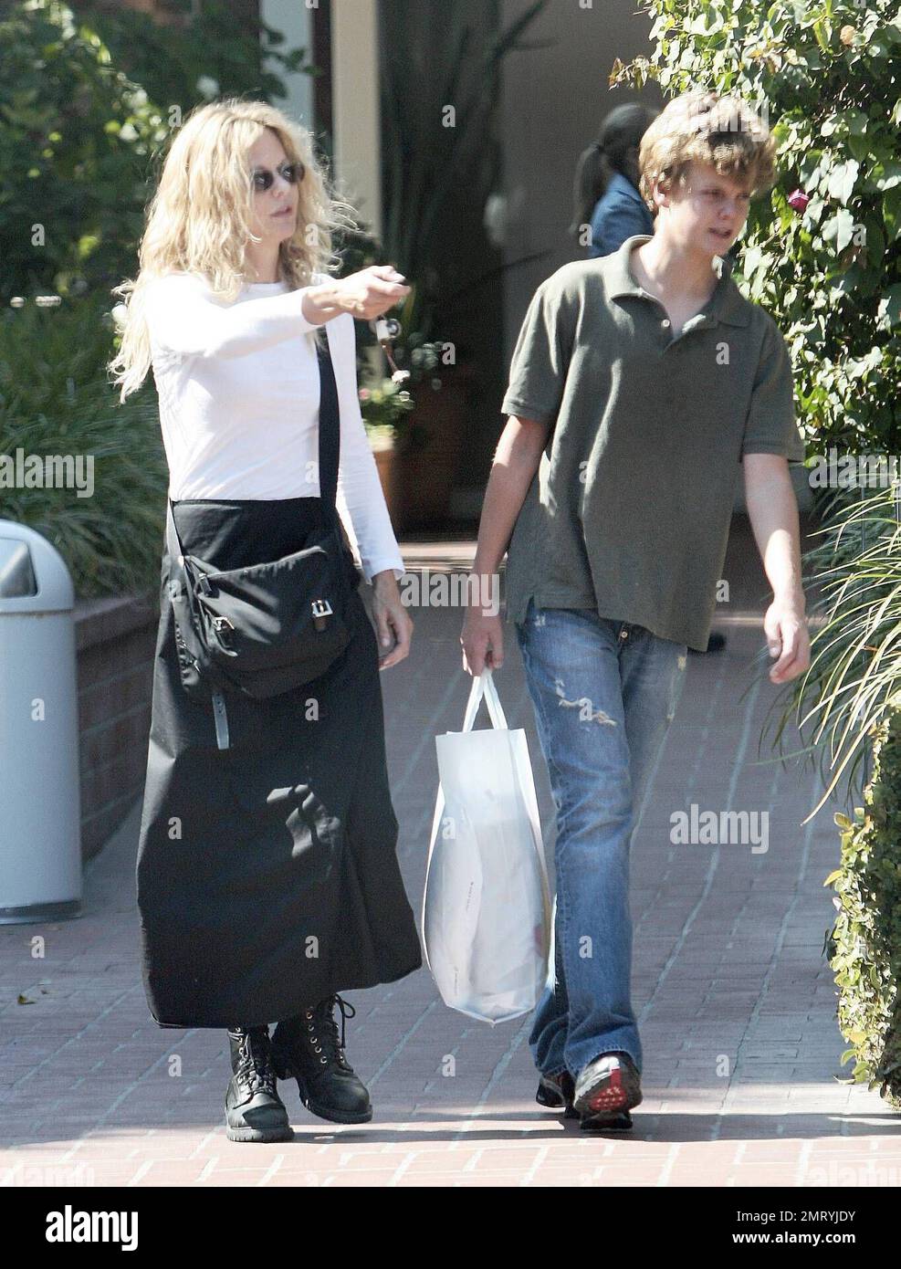 Exclusive!! Meg Ryan takes her son Jack for a shopping spree at Fred ...