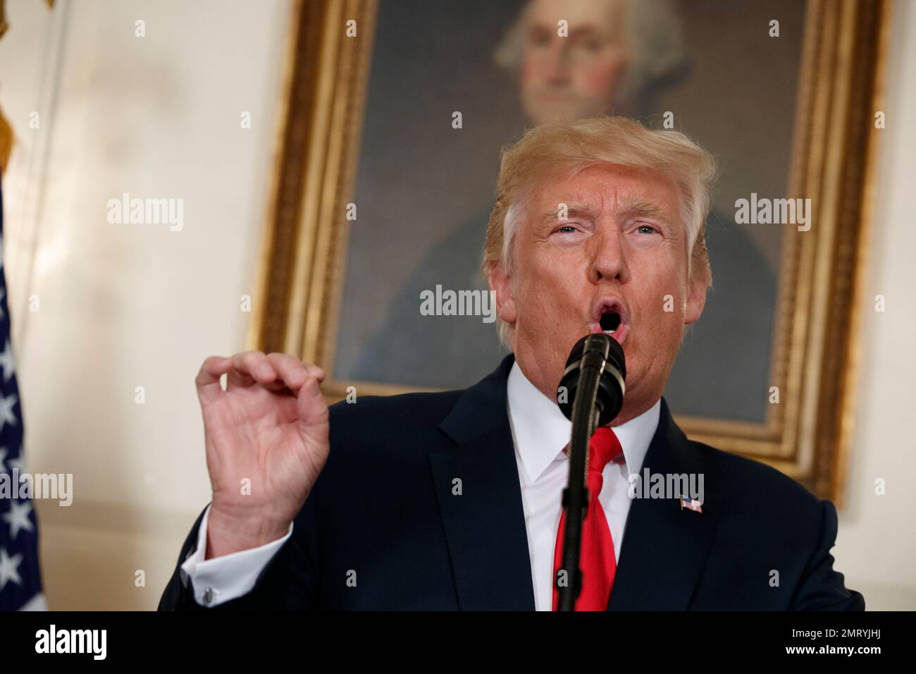 FILE - In this Aug. 14, 2017 file photo, President Donald Trump speaks ...