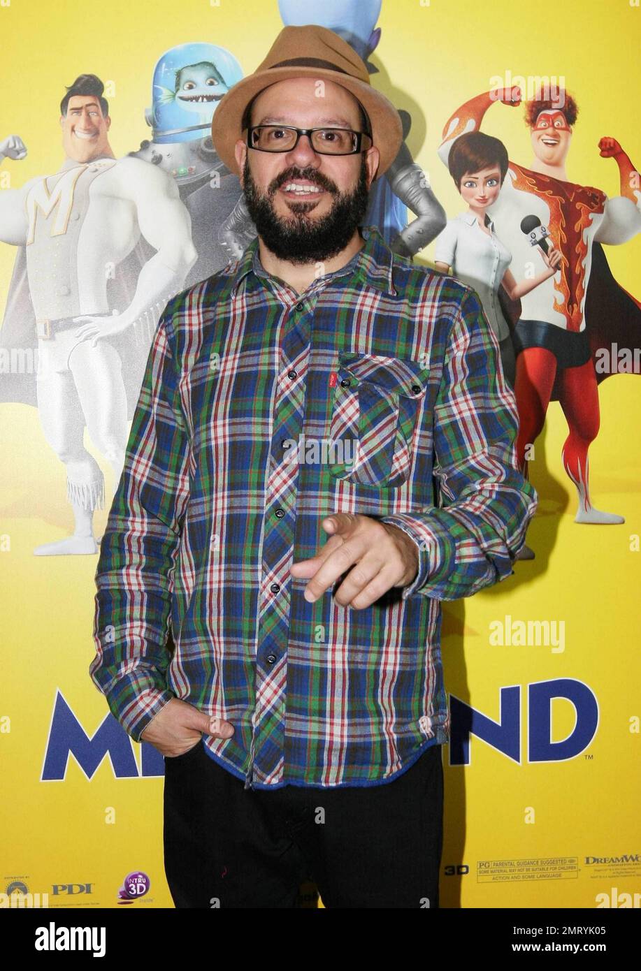 David Cross walks the blue carpet at the premiere of DreamWorks ...