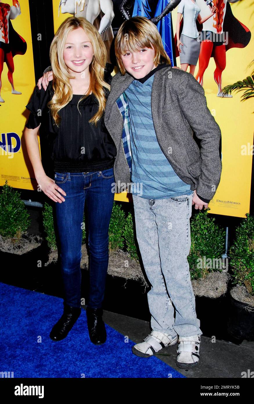 Peyton and Spencer List at the premiere of "Megamind" at the AMC ...