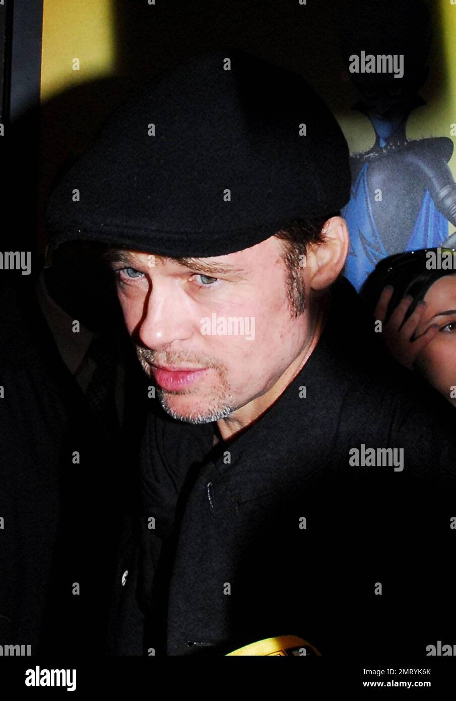 Brad Pitt at the premiere of "Megamind" at the AMC Lincoln Square IMAX ...