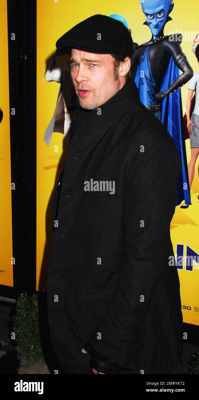 Brad Pitt at the premiere of "Megamind" at the AMC Lincoln Square IMAX ...