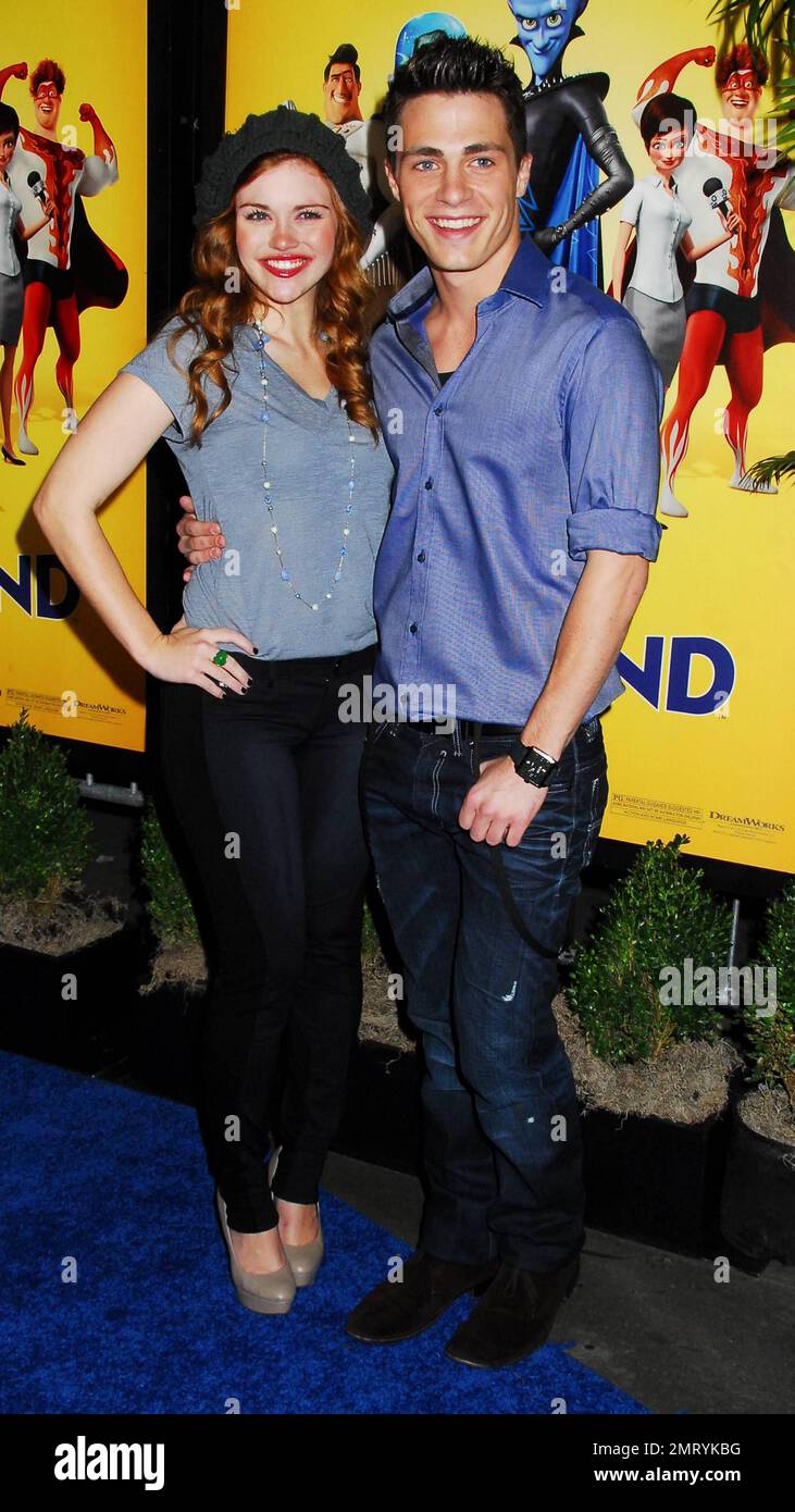 Holland Roden and Colton Haynes at the premiere of "Megamind" at the ...