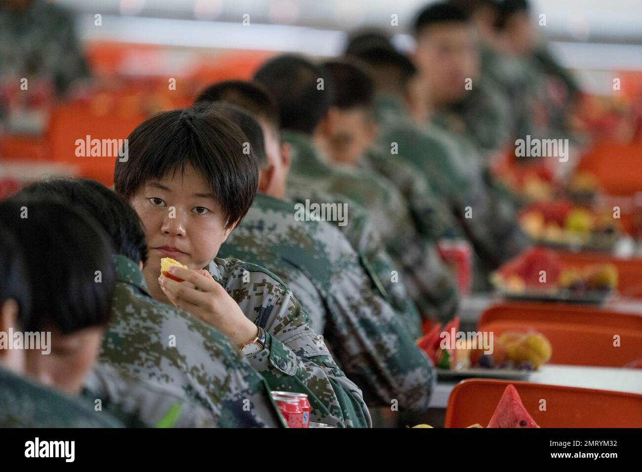 Chinese troops eat lunch at the Northern Theater Command Army Force at ...