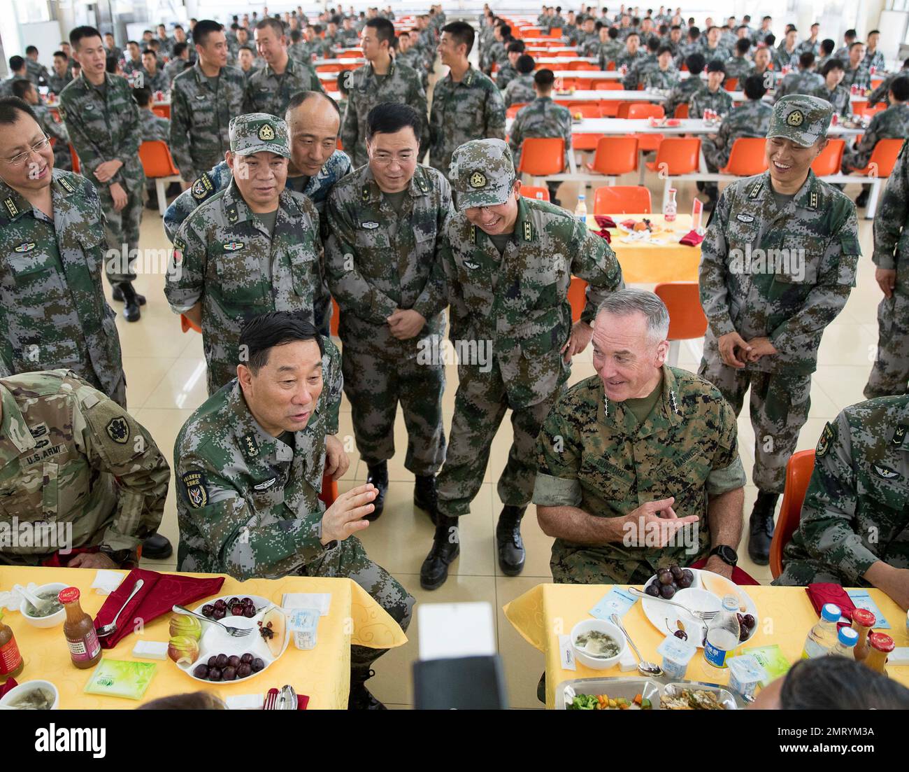 U.S. Chairman of the Joint Chiefs of Staff Joseph Dunford, right, and ...