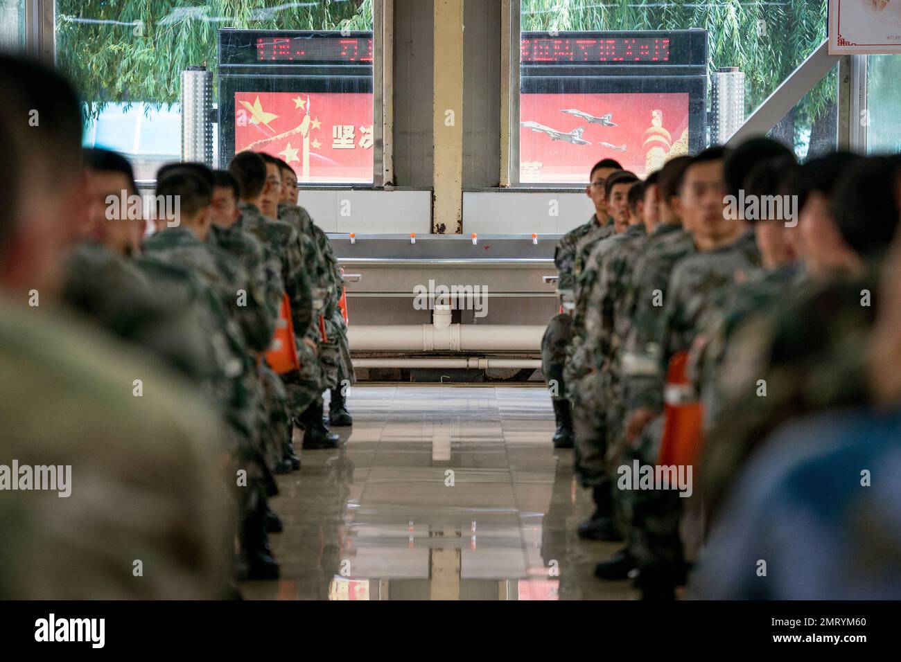 Chinese troops eat lunch at the Northern Theater Command Army Force at ...