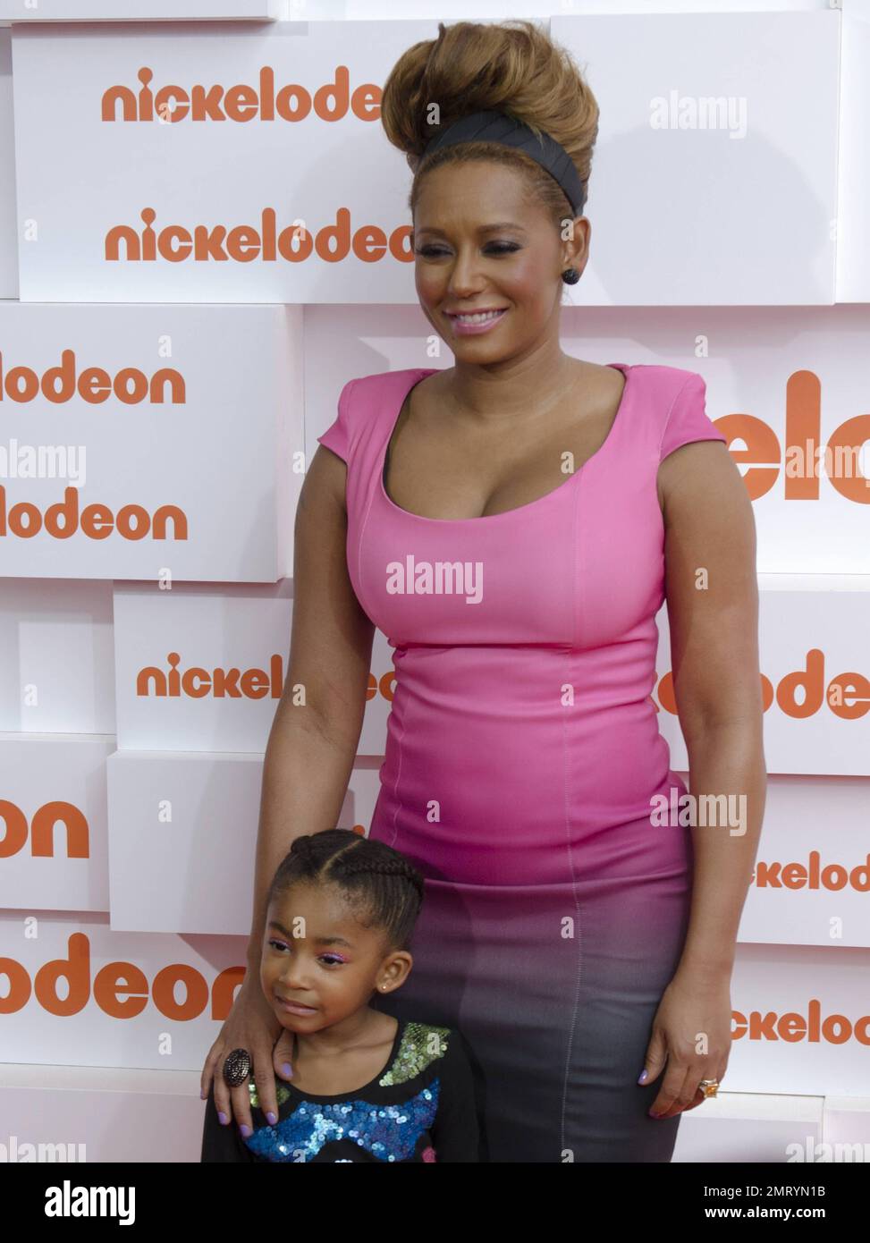 Mel B and daughter Phoenix Chi arrive at the 2011 Nickelodeon Kid's ...
