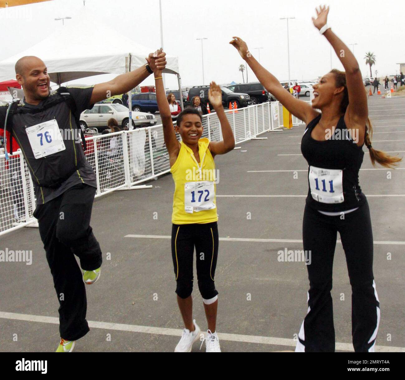 Former Spice Girl Melanie Brown Runs And Walks With Husband Producer