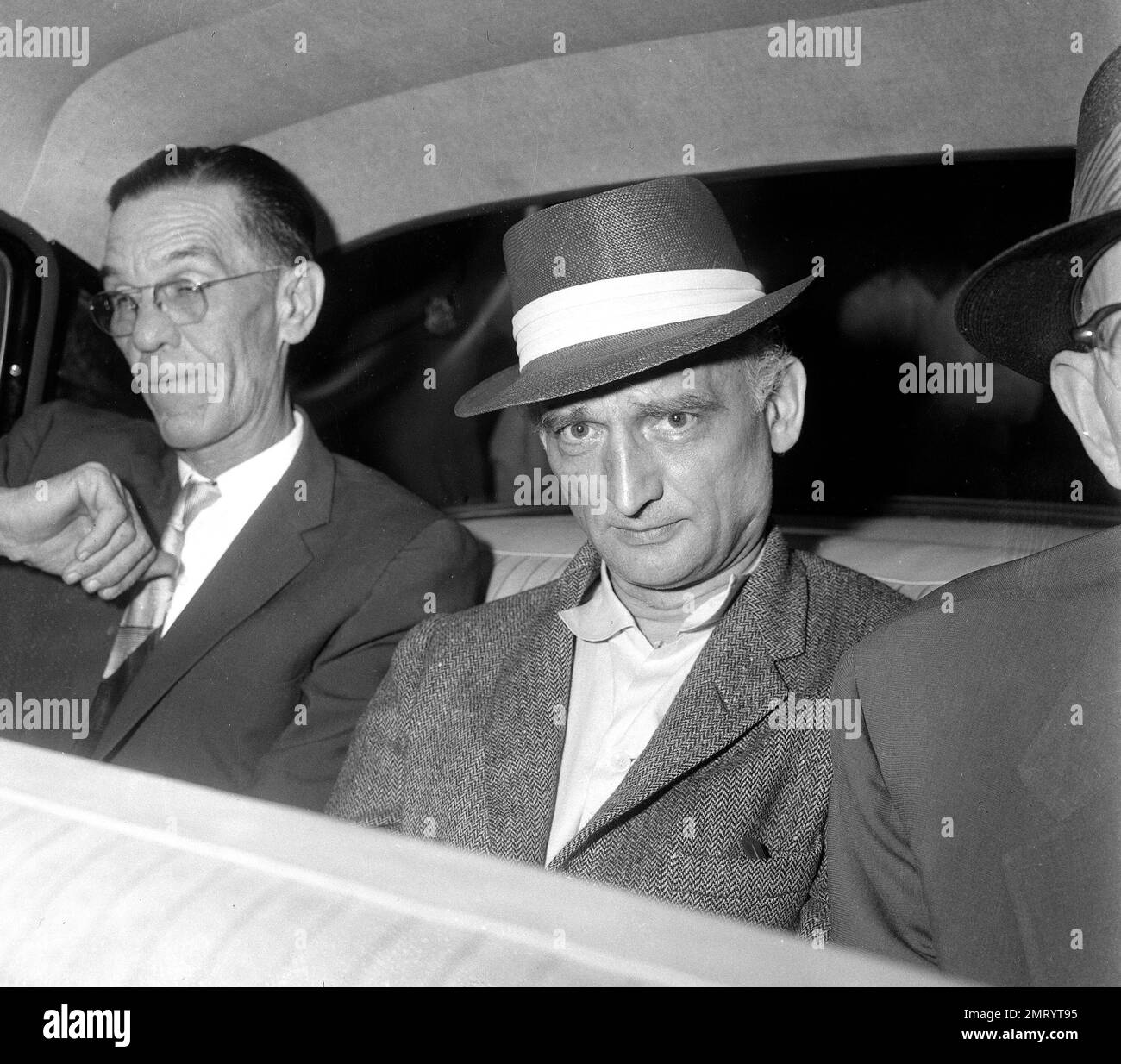 Rudolf Ivanovich Abel, 55, accused Russian master spy, is wide-eyed and close-mouthed as he ...