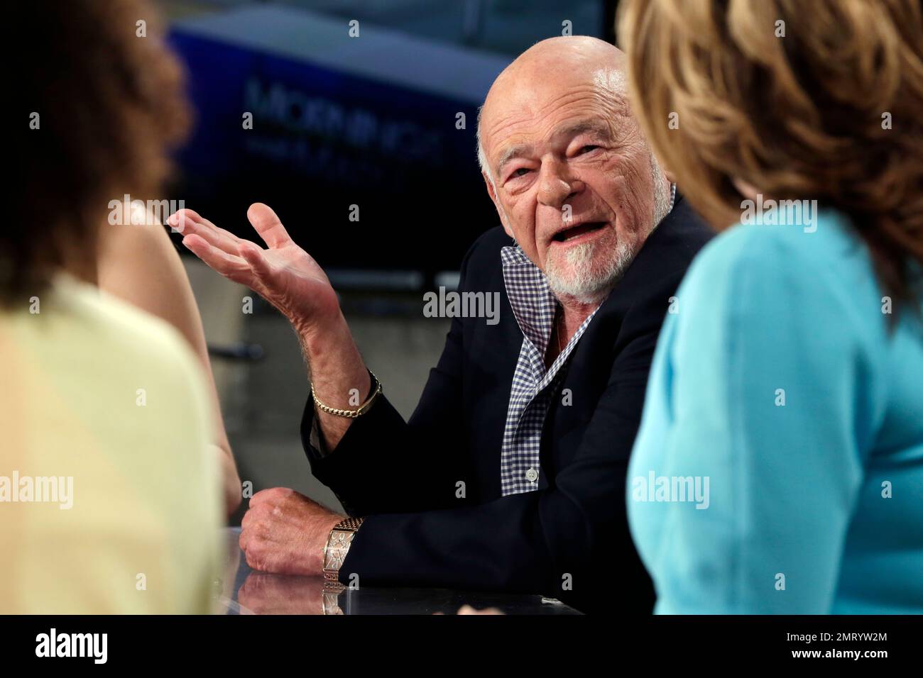 Businessman Sam Zell, center, is interviewed by Maria Bartiromo, right ...