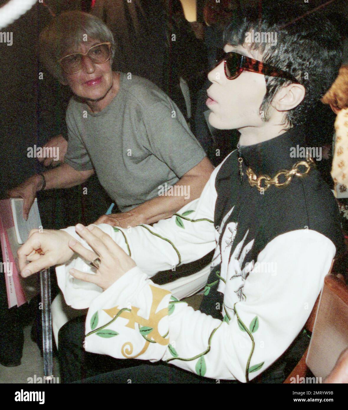 American pop singer Prince attending the presentation of Italian ...