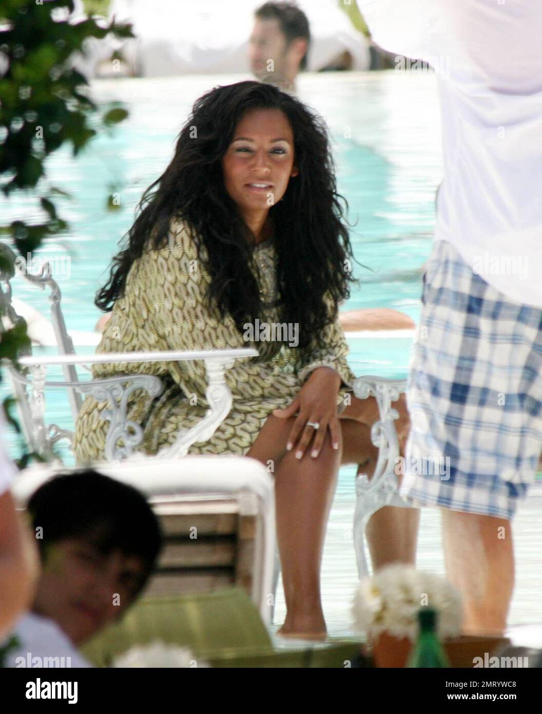 Mel B takes part in a photo shoot at her luxury hotel. Miami Beach, Fla ...