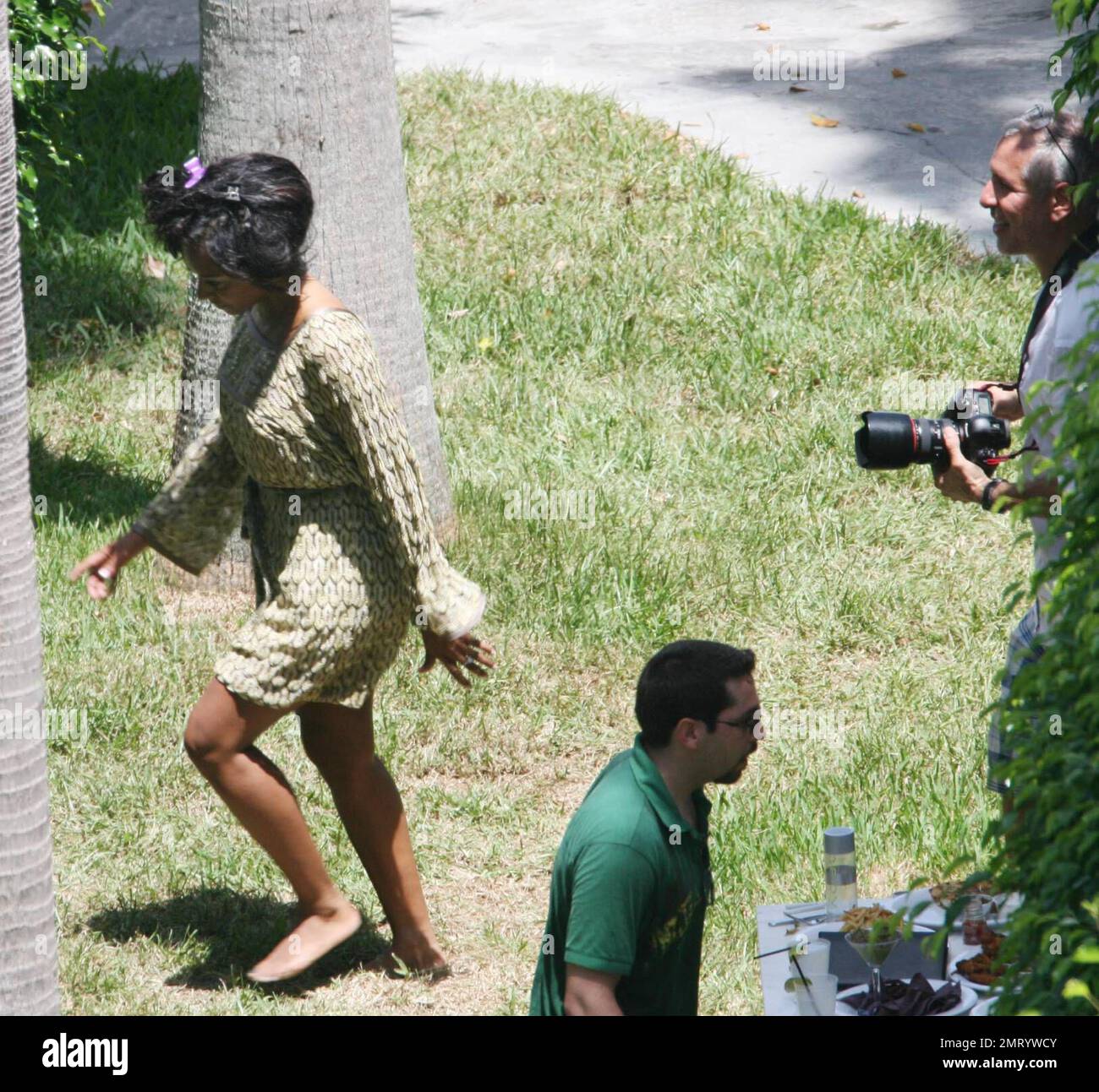 Mel B takes part in a photo shoot at her luxury hotel. Miami Beach, Fla ...
