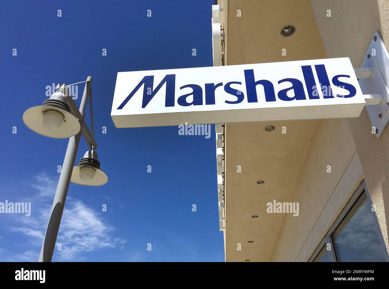 In this Tuesday, May 16, 2017, photo, a Marshalls sign is displayed ...