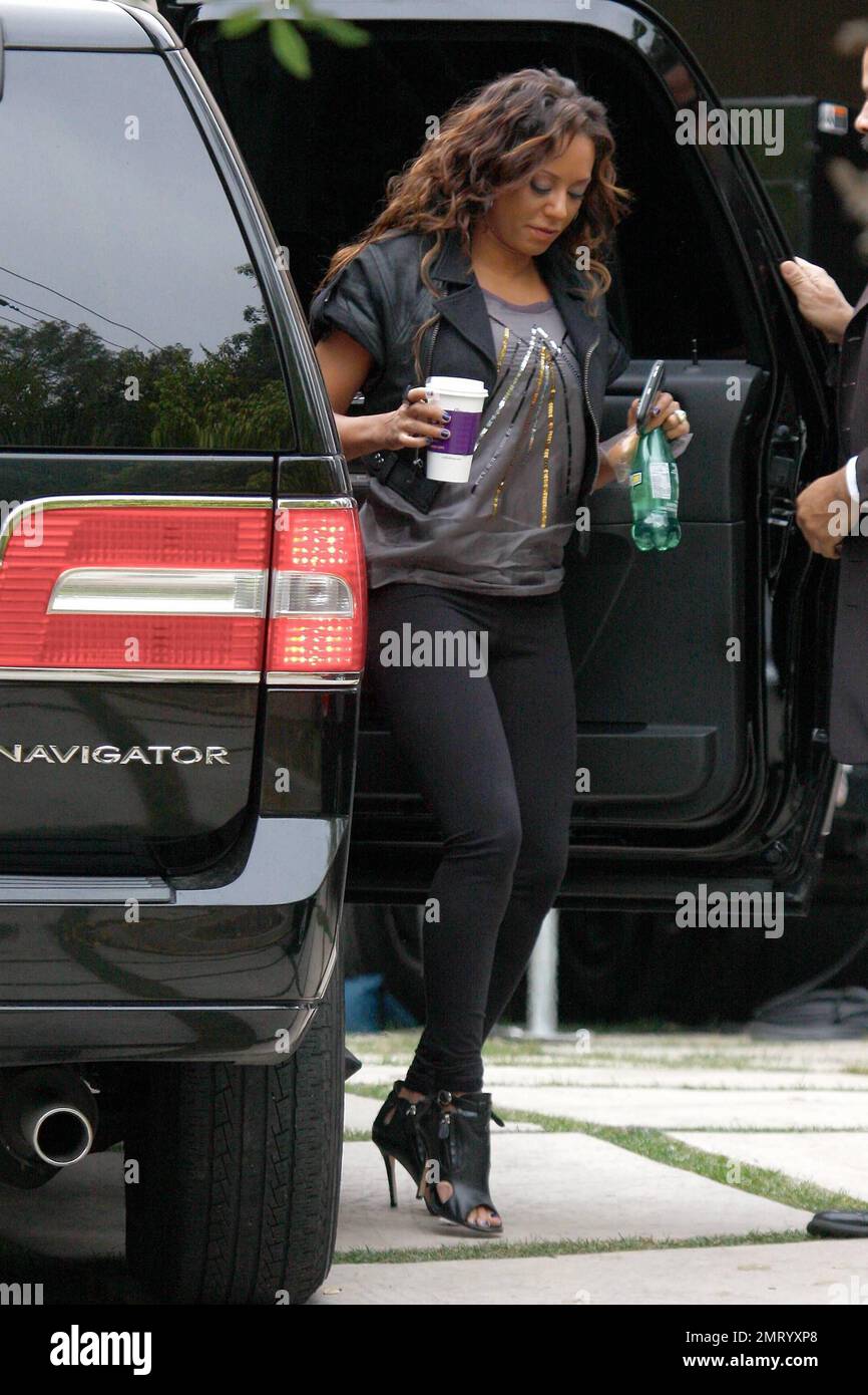 EXCLUSIVE!! Mel B arrives at a home in the Hollywood Hills to shoot a ...