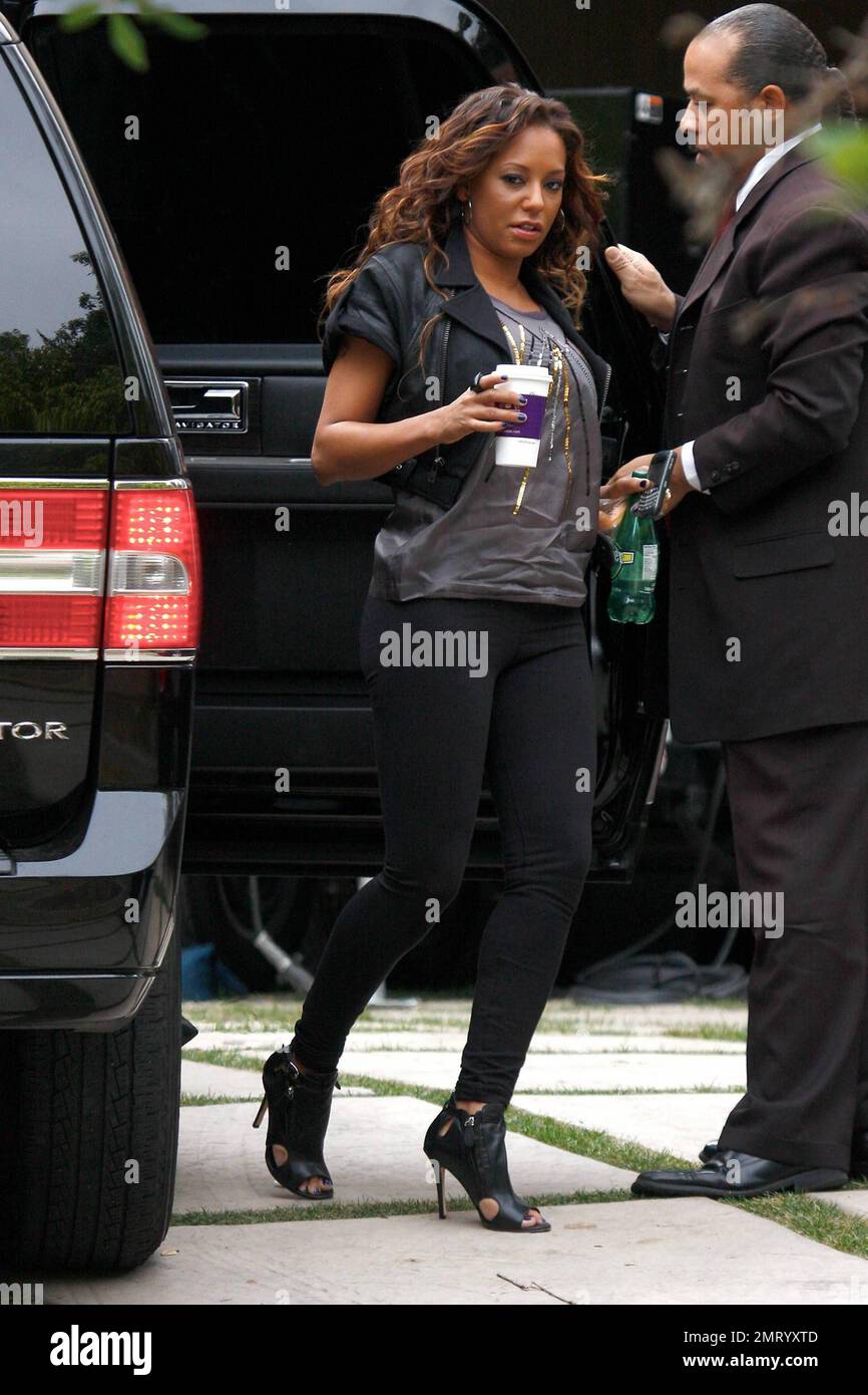 EXCLUSIVE!! Mel B arrives at a home in the Hollywood Hills to shoot a ...