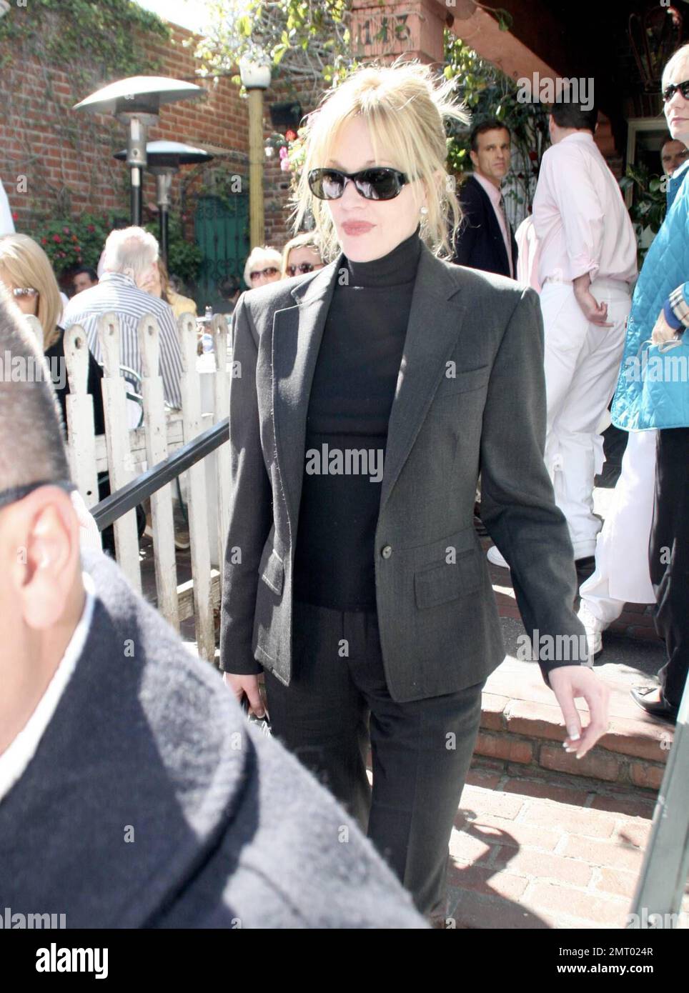 Melanie Griffith lunches at the Ivy in Los Angeles, Ca. 3/1/07 Stock ...