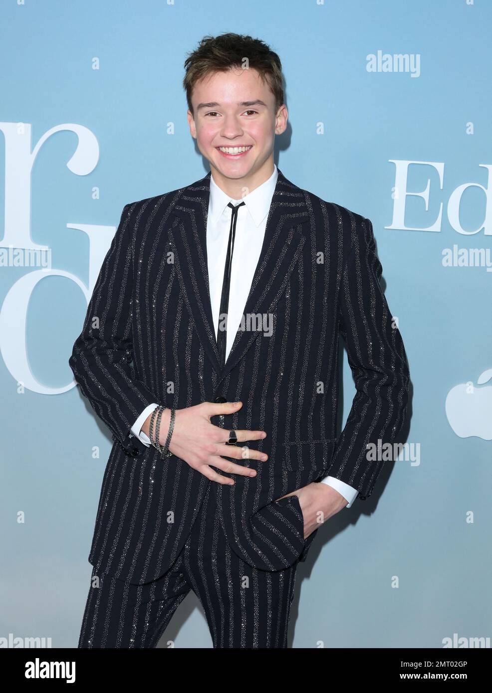 Los Angeles, CA, January 31, 2023. Maxwell Jenkins arrives at The Premiere of Apple Original ...