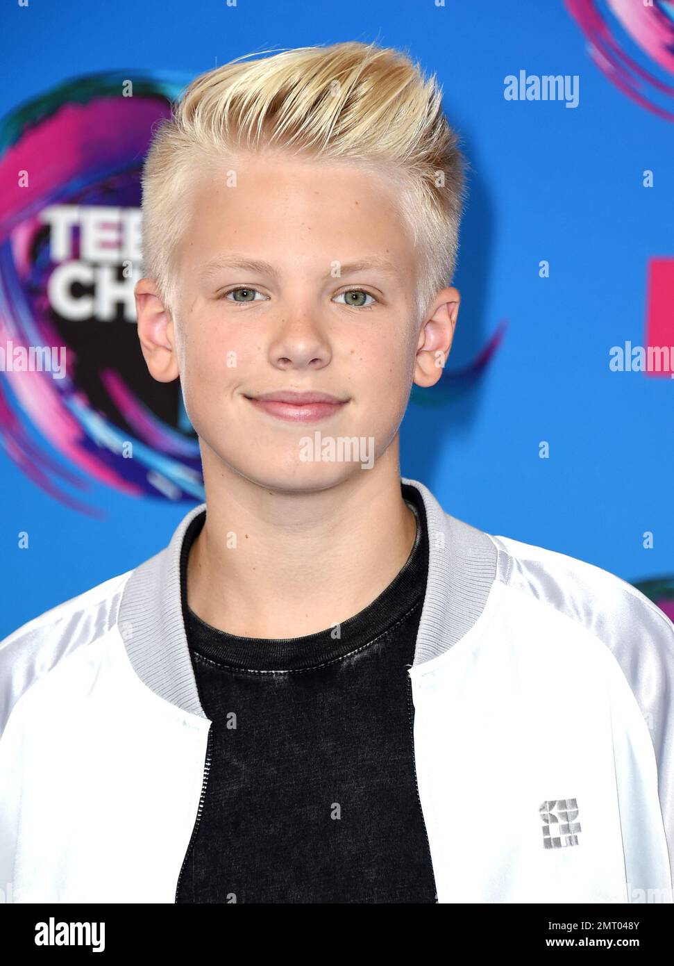 Carson Lueders arrives at the Teen Choice Awards at the Galen Center on ...