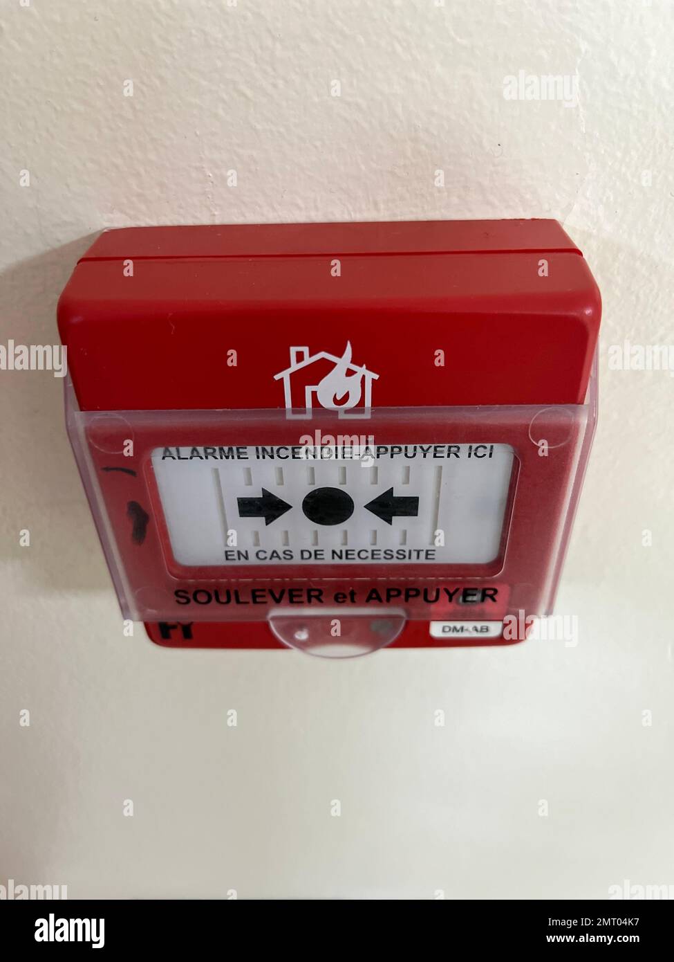 A closeup of Fire alarm press machine inside a hospital Stock Photo - Alamy