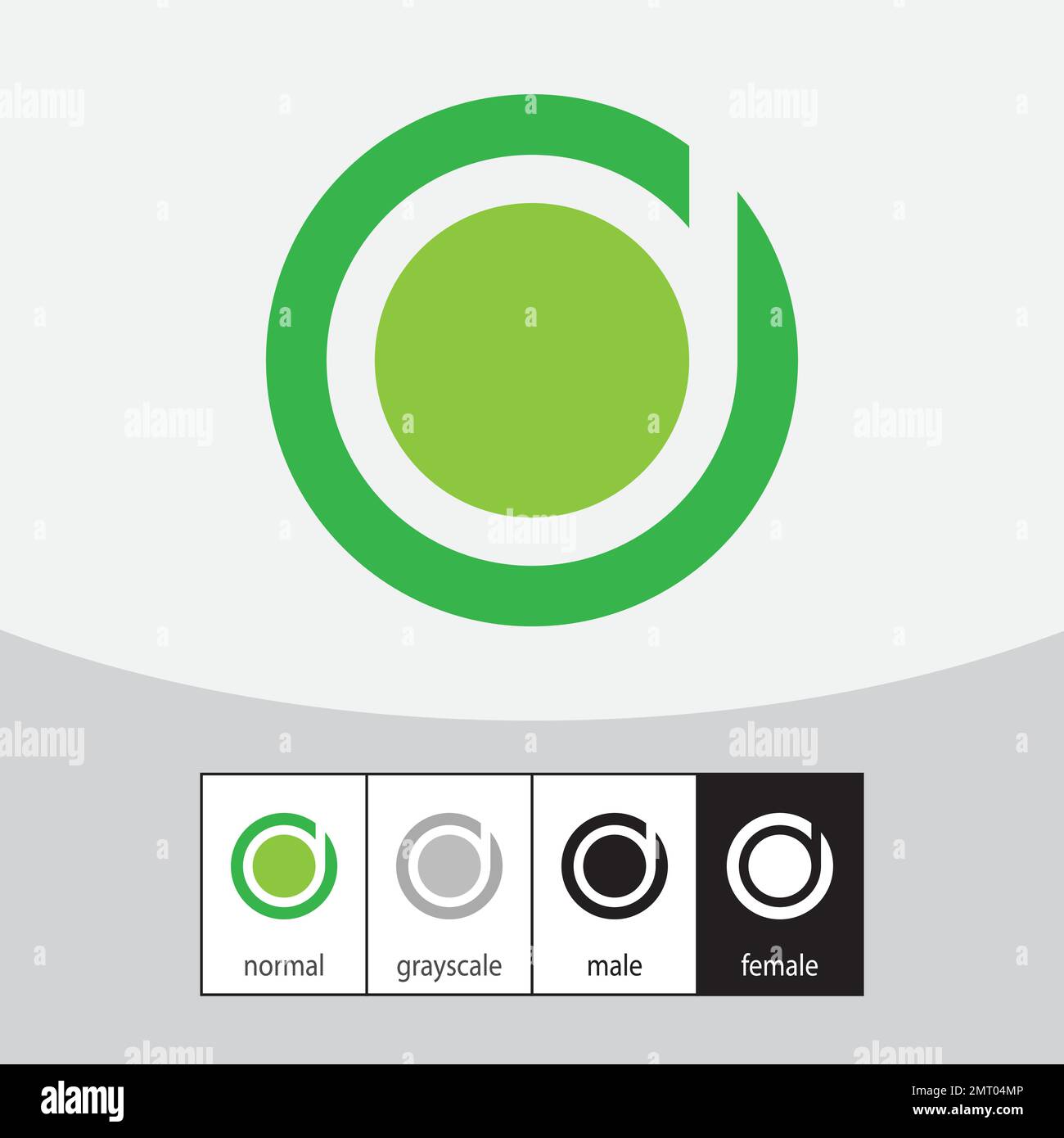 D Letter Logo. Green Color. - Vector. Vector illustration Stock Vector ...