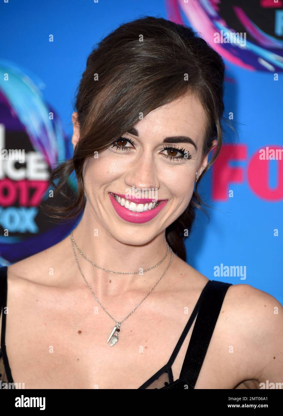 Colleen Ballinger arrives at the Teen Choice Awards at the Galen Center ...