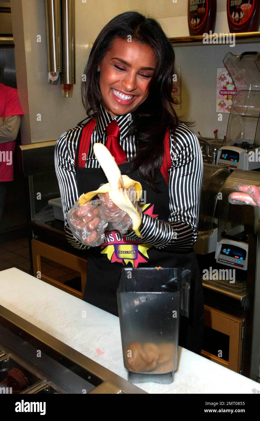 Singer Melody Thornton creates her own milkshake at Millions of ...