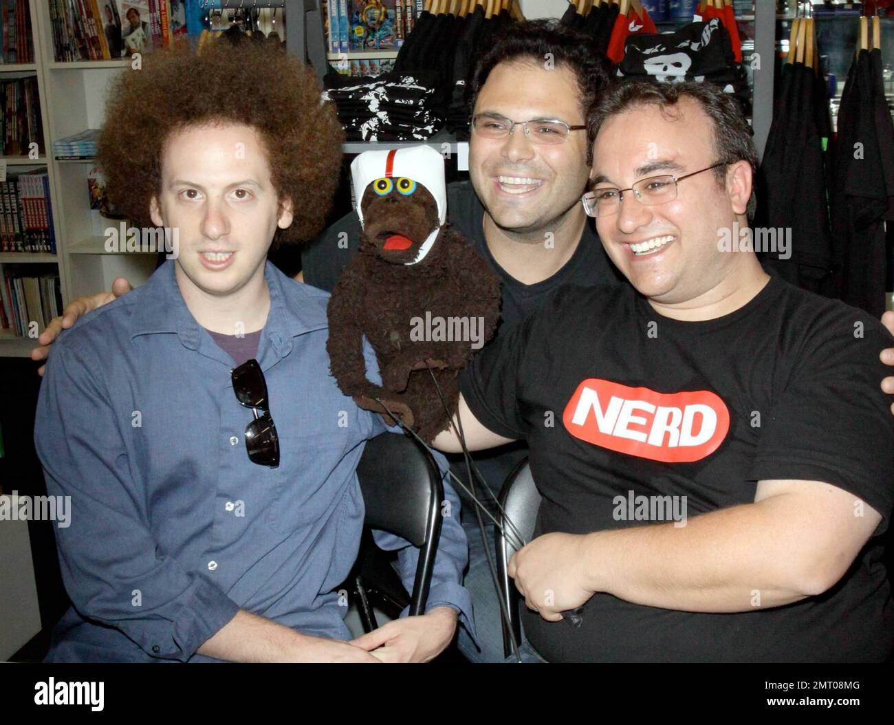 Josh Sussman, Warren "The Ape" Demontague, and puppeteer Dan Milano at ...