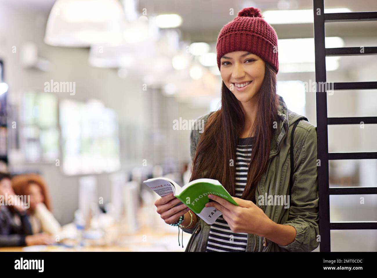 Open a book and youre sure to learn something. Portrait of a female ...