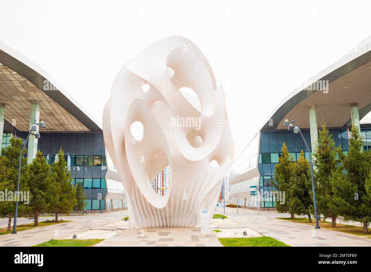 Sculpture construction Minima Maxima, front view. Street installation ...