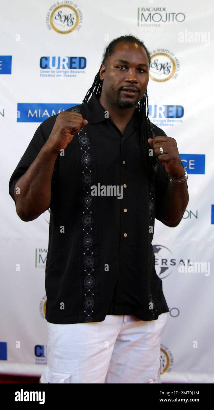 Lennox Lewis arrives at the Lincoln Theater for the Miami Vice East ...