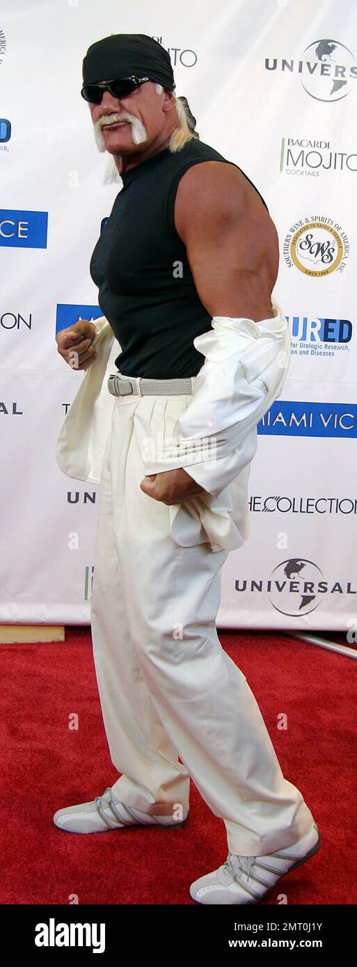 Terry "Hulk" Hogan arrives at the Lincoln Theater for the Miami Vice ...
