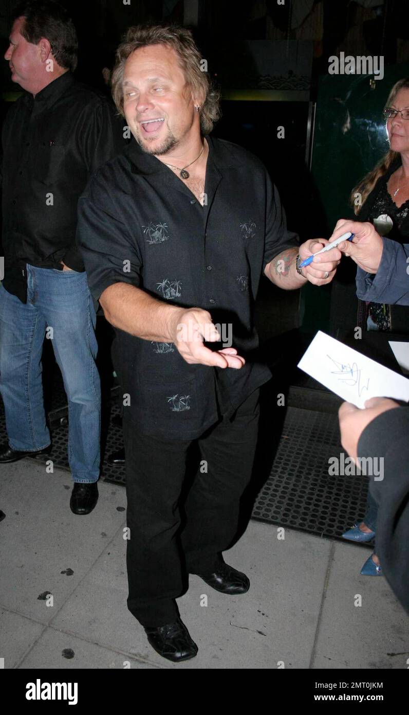 Michael Anthony of Van Halen leaves the restaurant Mr. Chow and talks ...