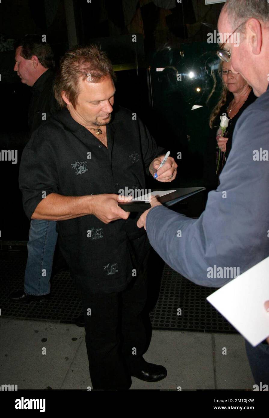 Michael Anthony of Van Halen leaves the restaurant Mr. Chow and talks ...