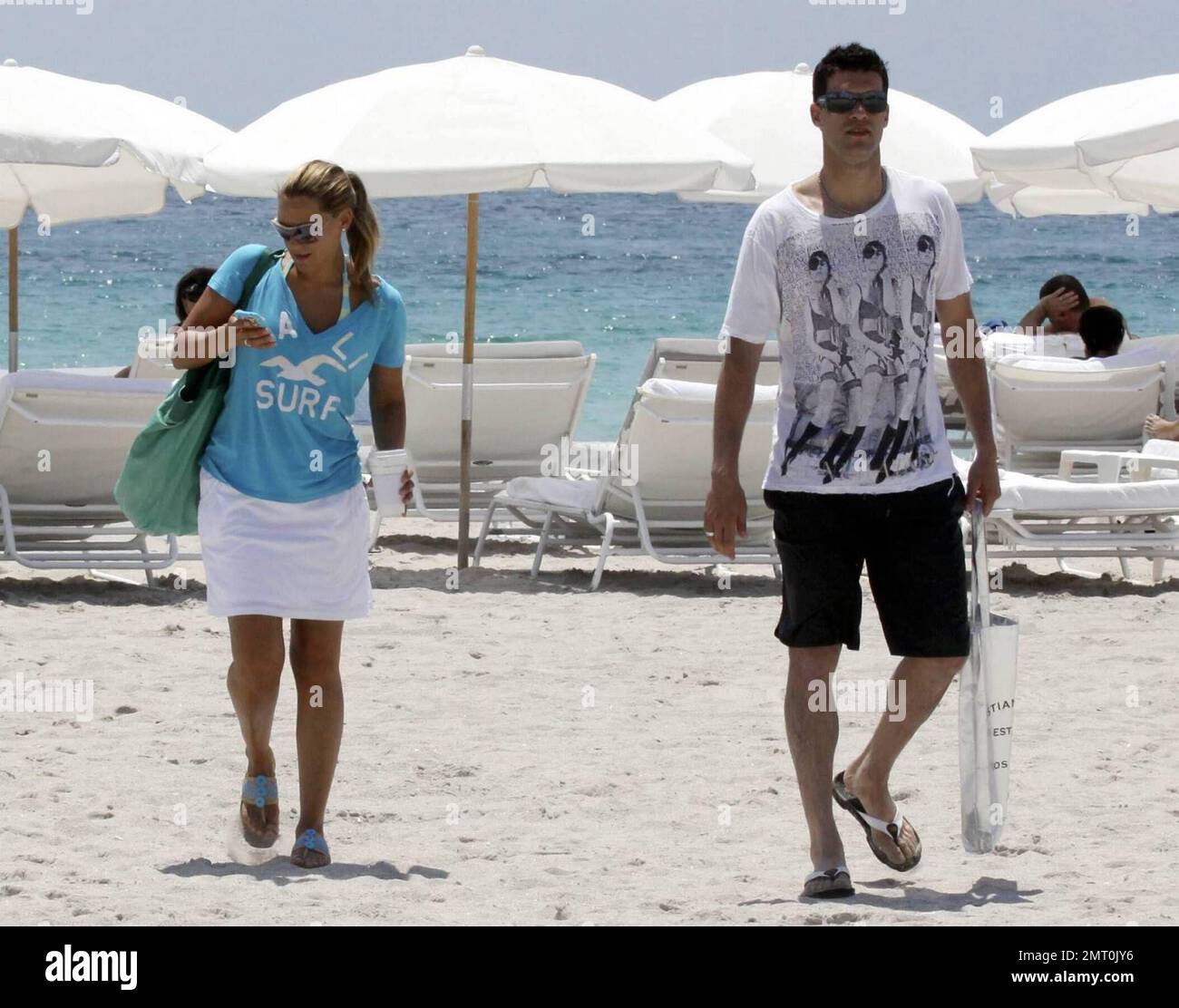 Chelsea and German footballer Michael Ballack takes a quick dip in the ...