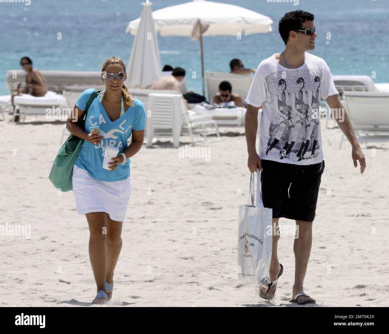 Chelsea and German footballer Michael Ballack takes a quick dip in the ...