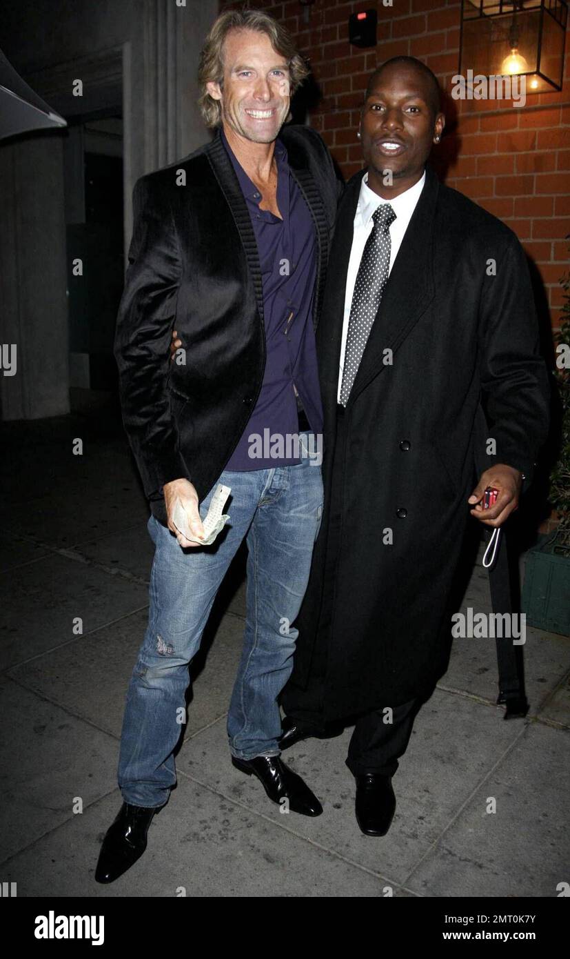 "Transformers" director Michael Bay leaves the restaurant with actor ...