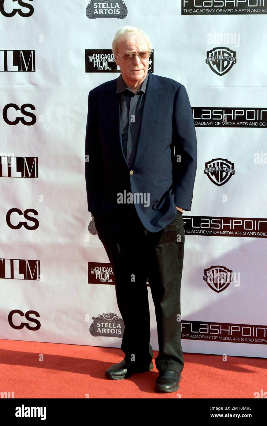 Michael Caine on the red carpet at the Dark Knight premiere at Navy ...