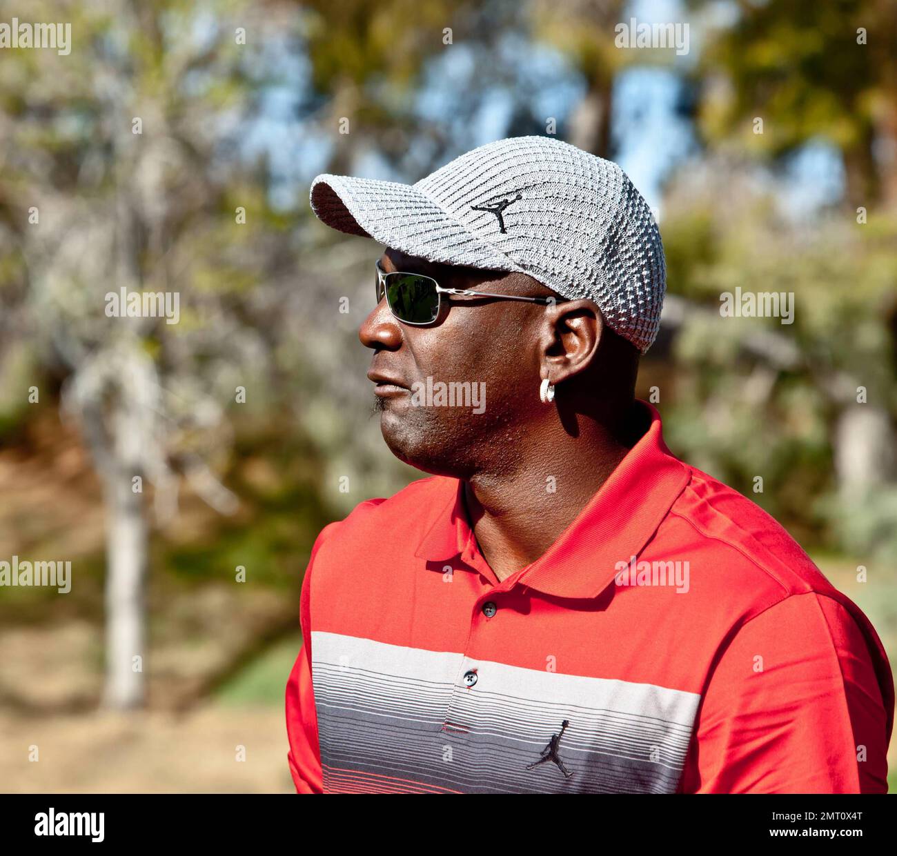 Michael Jordan speaks at his Celebrity Invitational Golf Tournament ...